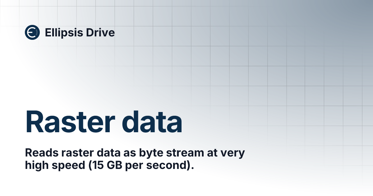 Raster data | Ellipsis Drive